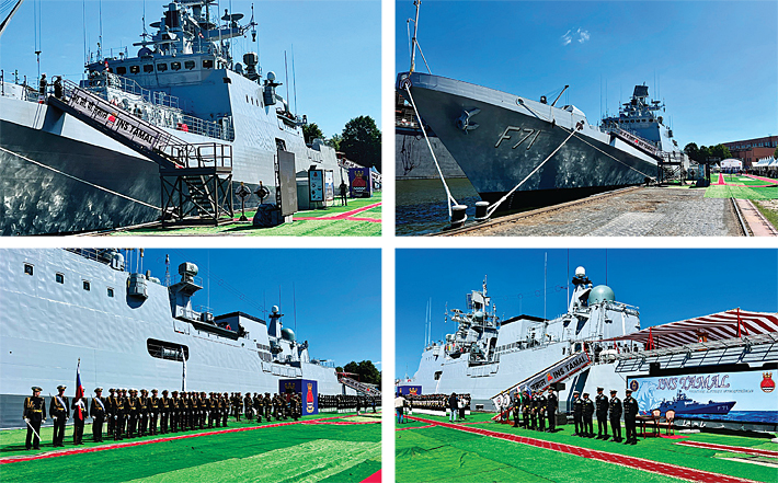 Russia Hand Over to India Eighth 11356 Frigate INS Tamal
