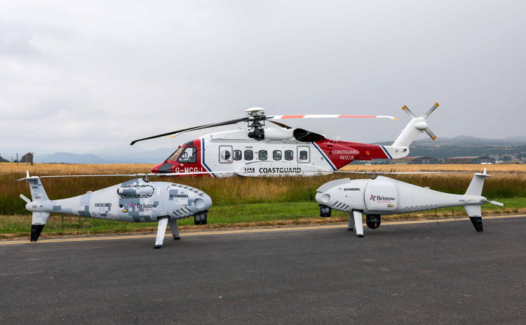 Schiebel CAMCOPTER® S–100 delivers UAS capability as part of Bristow's new Search and Rescue ...