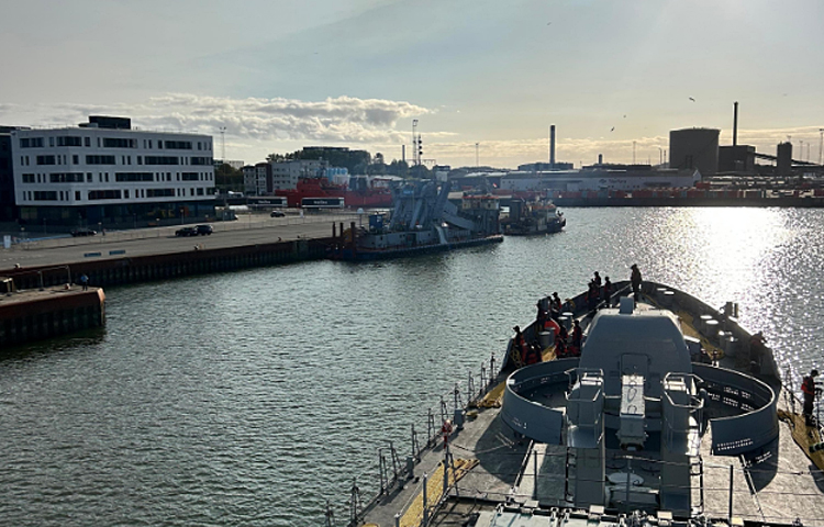 Indian Naval Ship Tabar Reaches Esbjerg Denmark for a Two Day Visit